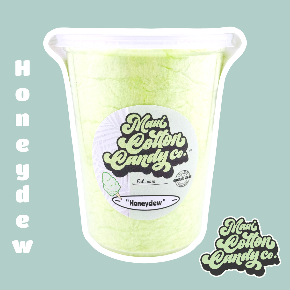 Honeydew Melon Cotton Candy - 100% Organic Cane Sugar – Maui Cotton ...